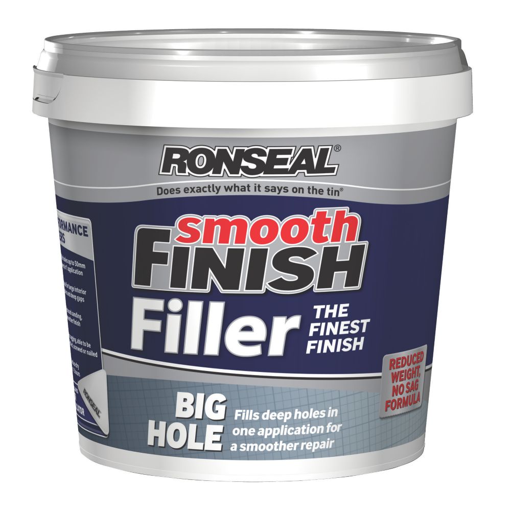 Ronseal Big Hole Ready Mixed Wall Filler Grey 1.2Ltr - Screwfix