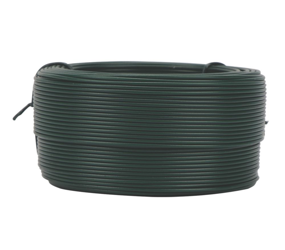 Essentials Steel & PVC Wire 1.3mm x 50m - Screwfix