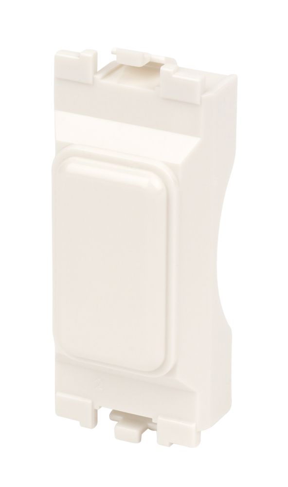 MK Grid Plus 1-Module Grid Blanking Plate White - Screwfix