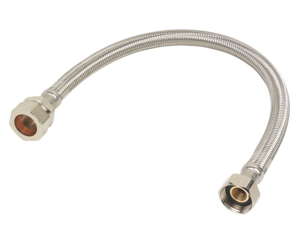 Essentials Flexible Tap Connector 22mm x 3/4" x 500mm - Screwfix