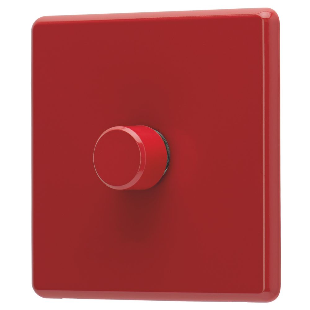 Arlec 1-Gang 2-Way LED Dimmer Switch Red - Screwfix