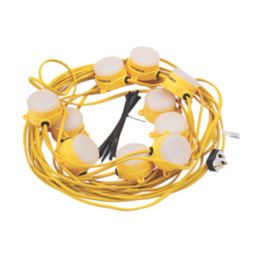 Stanley 20m LED Festoon Lights 80W 6400lm 240V - Screwfix