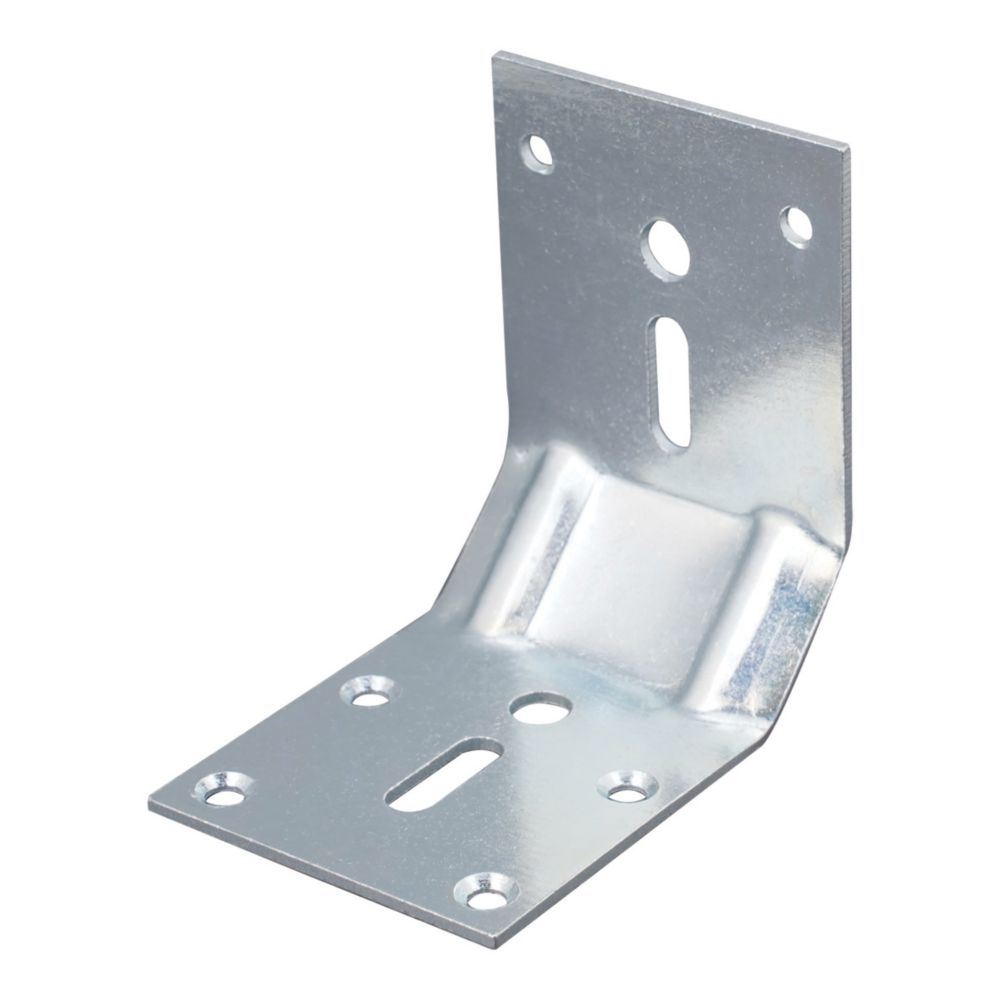 Essentials Angle Bracket Silver 75mm x 75mm x 55mm - Screwfix