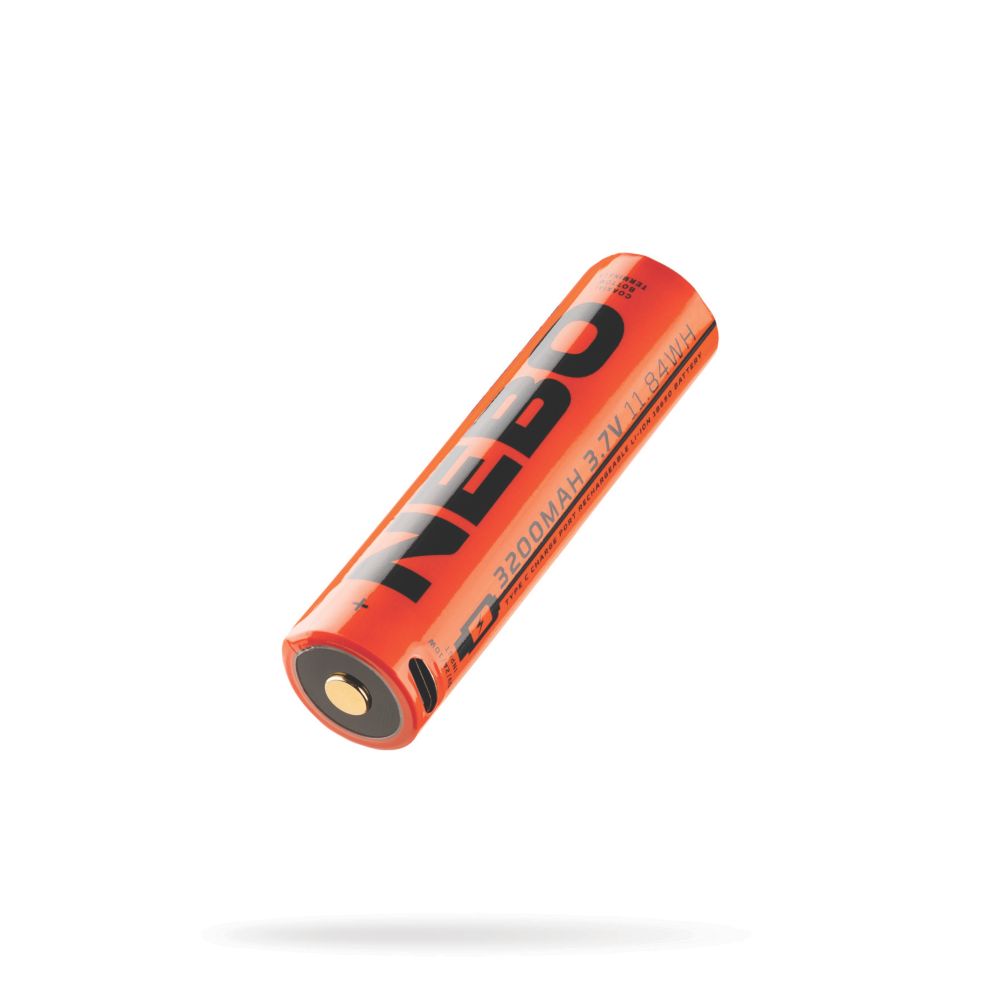Nebo NEB-BAT-0005-G Rechargeable 18650 3.7V Li-Ion Battery - Screwfix