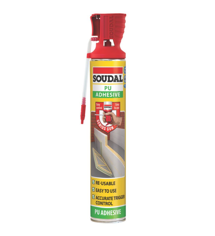 Soudal Adhesive Foam Hand-Held 750ml - Screwfix