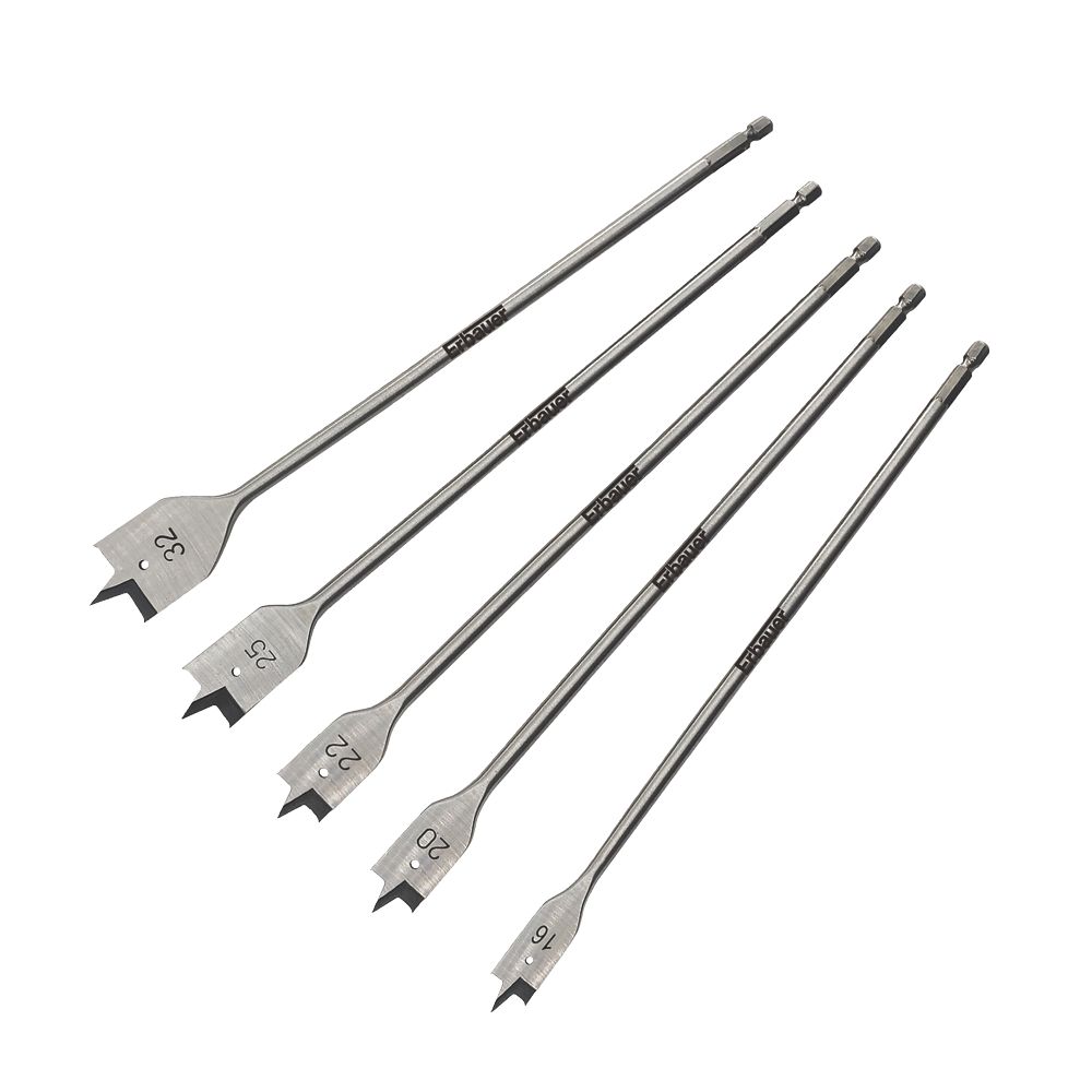 Erbauer Hex Shank Flat Wood Drill Bit Set 5 Pcs - Screwfix