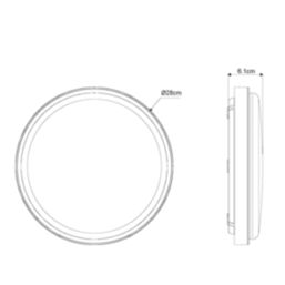 LAP Davenport Outdoor Round LED Bulkhead With PIR Sensor White 12W ...