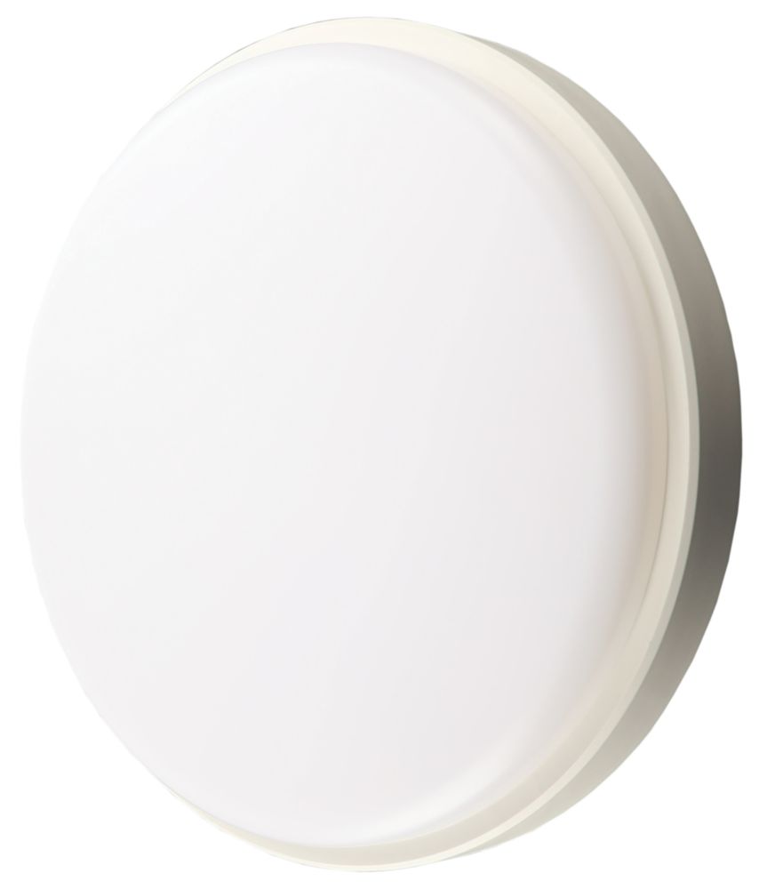 LAP Davenport Outdoor Round LED Bulkhead With PIR Sensor White 12W ...
