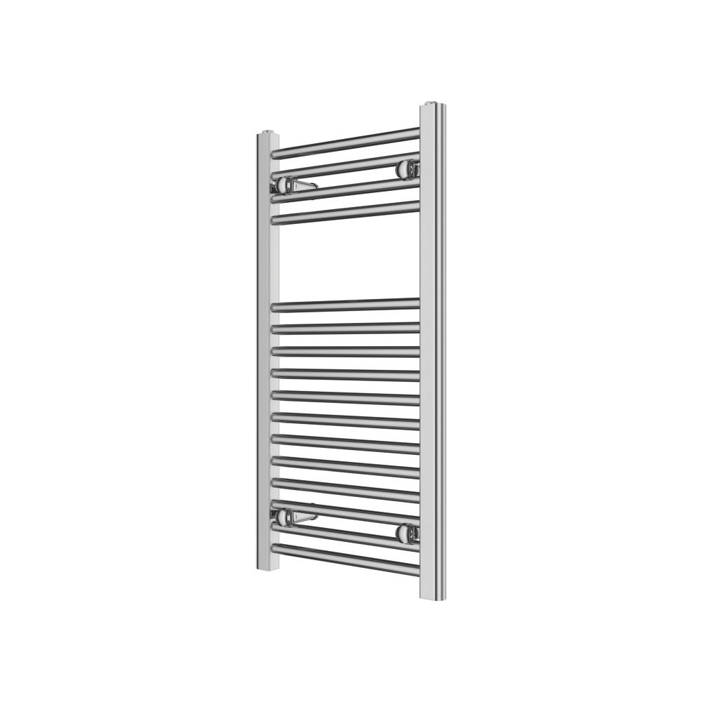 Flomasta 800mm x 400mm 675BTU Chrome Flat Towel Radiator - Screwfix