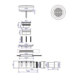 McAlpine Slim Shower Trap with 1 1/2" Solvent Weld Outlet Chrome 90mm ...