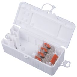 Debox 32A Junction Box 35 x 47 x 107mm White - Screwfix