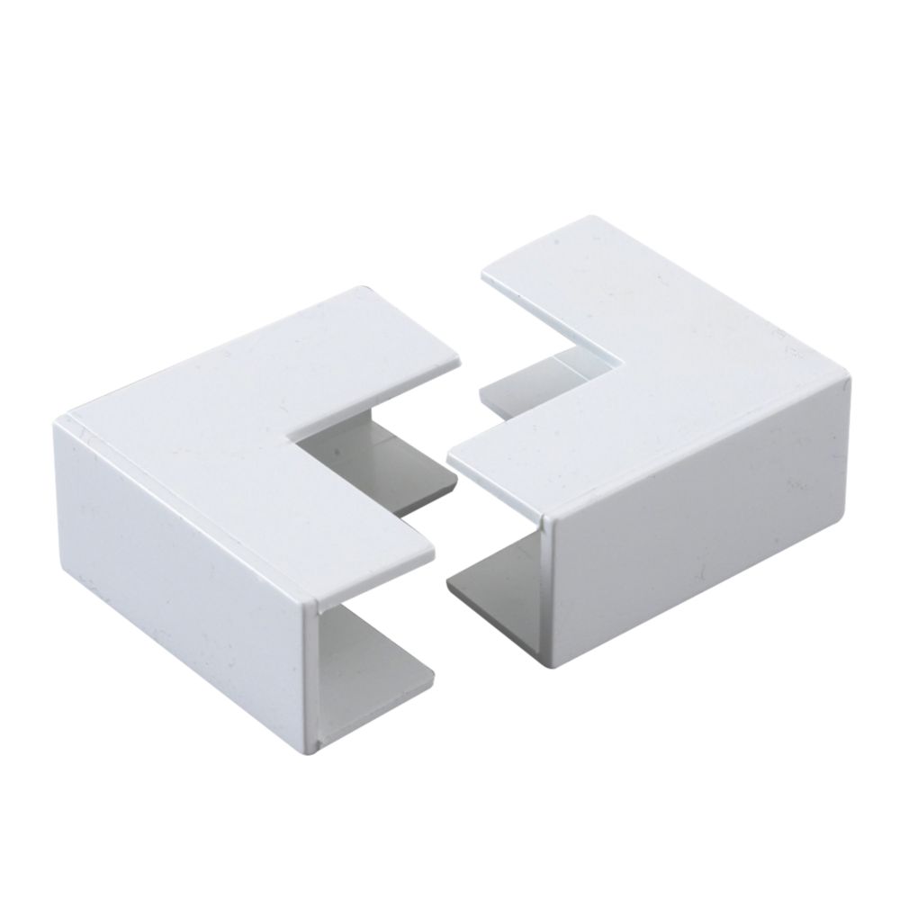 Tower External Trunking Angle 16mm x 16mm 2 Pack - Screwfix