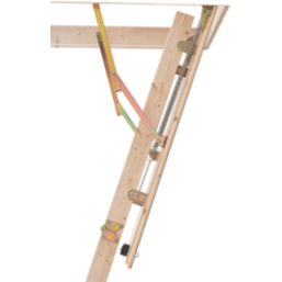 Essentials Insulated timber 2.96m Loft Ladder Kit - Screwfix