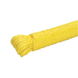 Essentials Twisted Rope Yellow 4mm x 10m - Screwfix