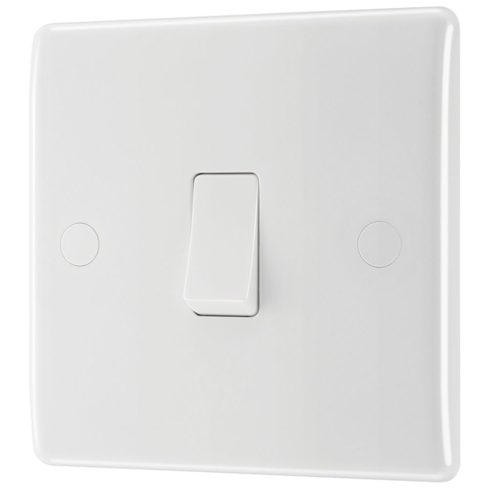 British General 800 Series 20A 16AX 1-Gang 2-Way Light Switch White ...