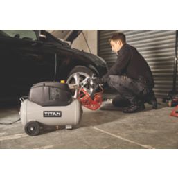 Titan TTB797CPR 24Ltr Electric Oil-Free Air Compressor with 5 Piece ...