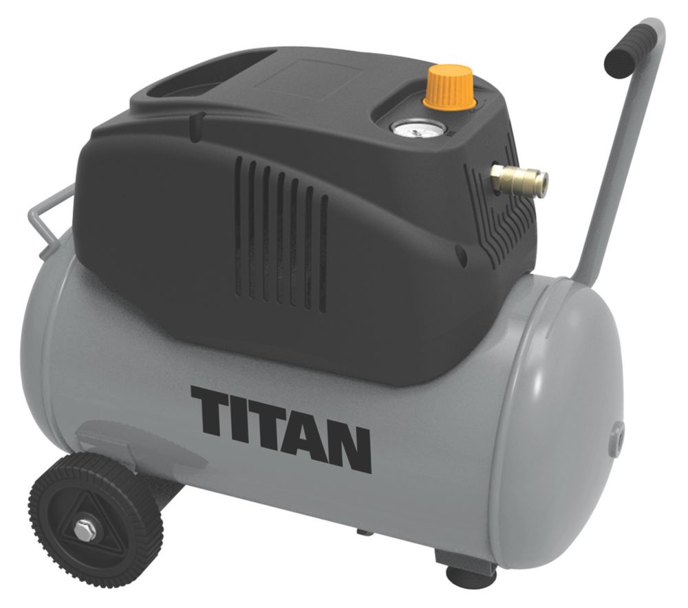 Titan TTB797CPR 24Ltr Electric Oil-Free Air Compressor with 5 Piece ...