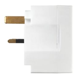Masterplug 13A Fused 3-Way Plug Adaptor - Screwfix