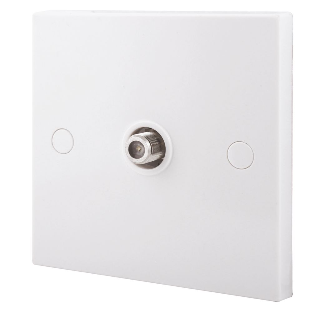British General 900 Series 1-Gang F-Type Satellite Socket White with ...