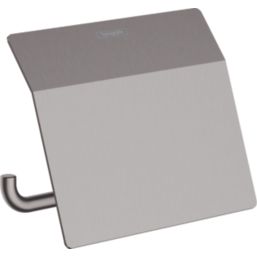 Hansgrohe AddStoris Toilet Roll Holder with Cover Brushed Black Chrome ...