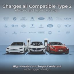 Masterplug 32A 22kW 3-Phase Mode 3 Type 2 Plug EV Charging Cable 5m ...