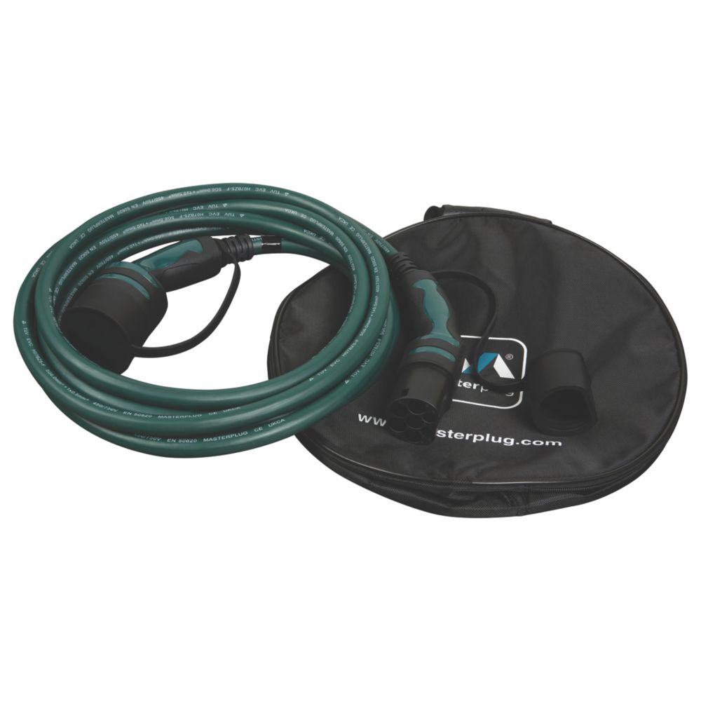 Masterplug 32A 22kW 3-Phase Mode 3 Type 2 Plug EV Charging Cable 5m ...