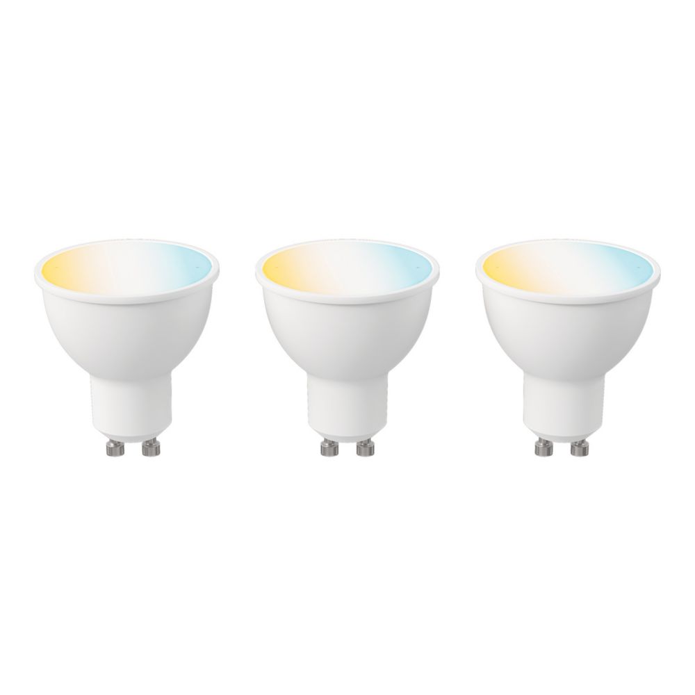 LAP Myko GU10 RGB & White LED Smart Light Bulb 4.1W 350lm 3 Pack - Screwfix