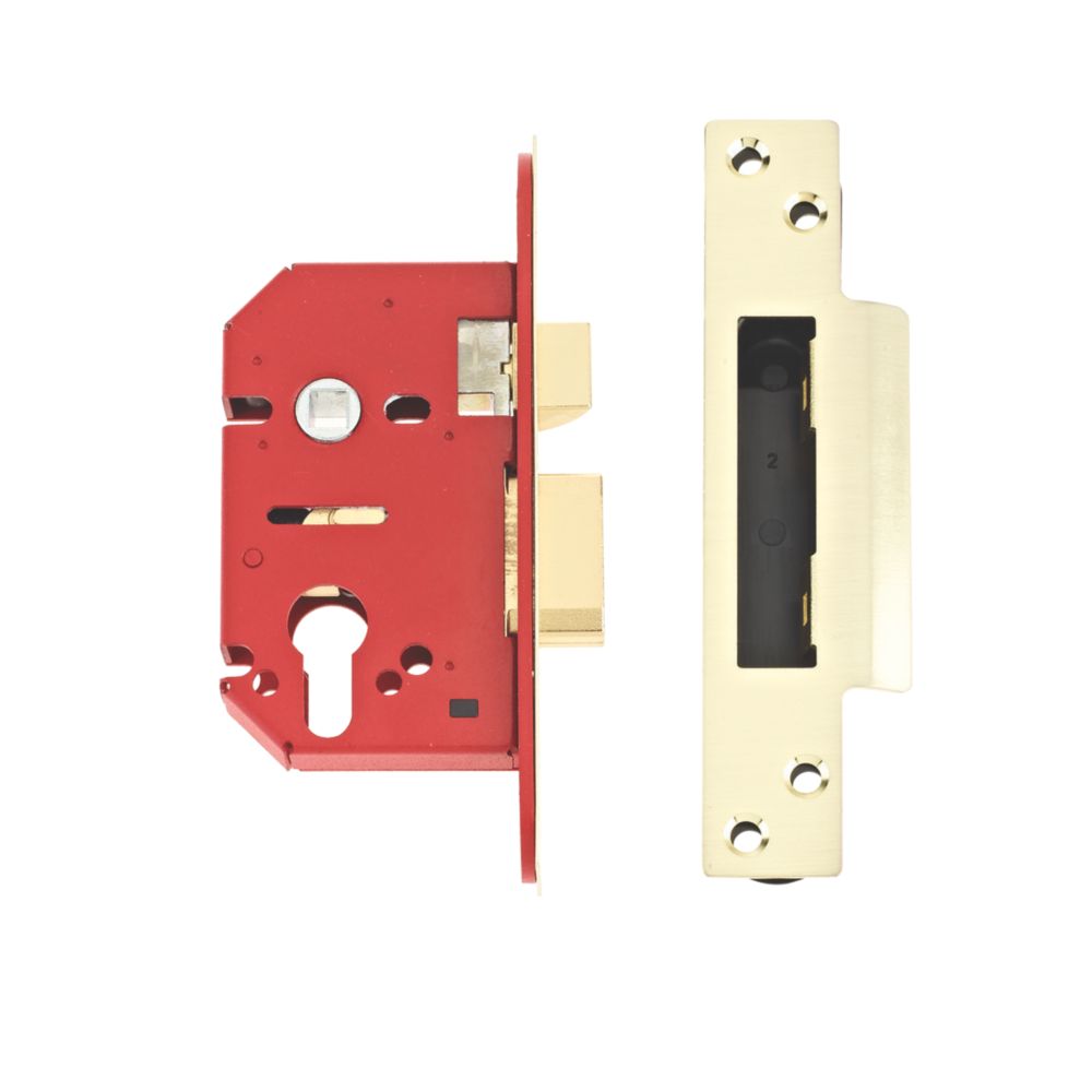 Union Fire Rated Brass Euro Profile Mortice Lock 68mm Case - 45mm ...