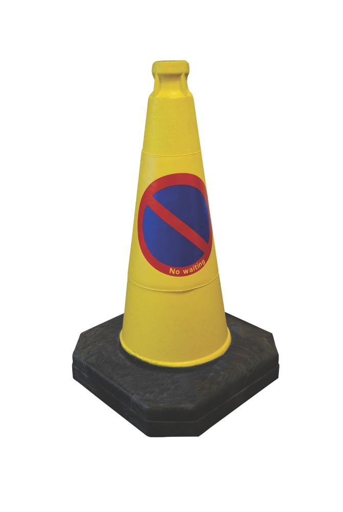 Melba Swintex Flexi 500 "No Waiting" Traffic Cone 500mm - Screwfix