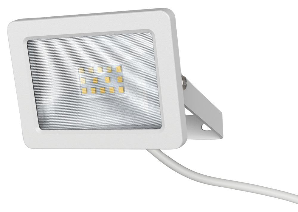 LAP Weyburn Outdoor LED Floodlight White 10W 1000lm - Screwfix
