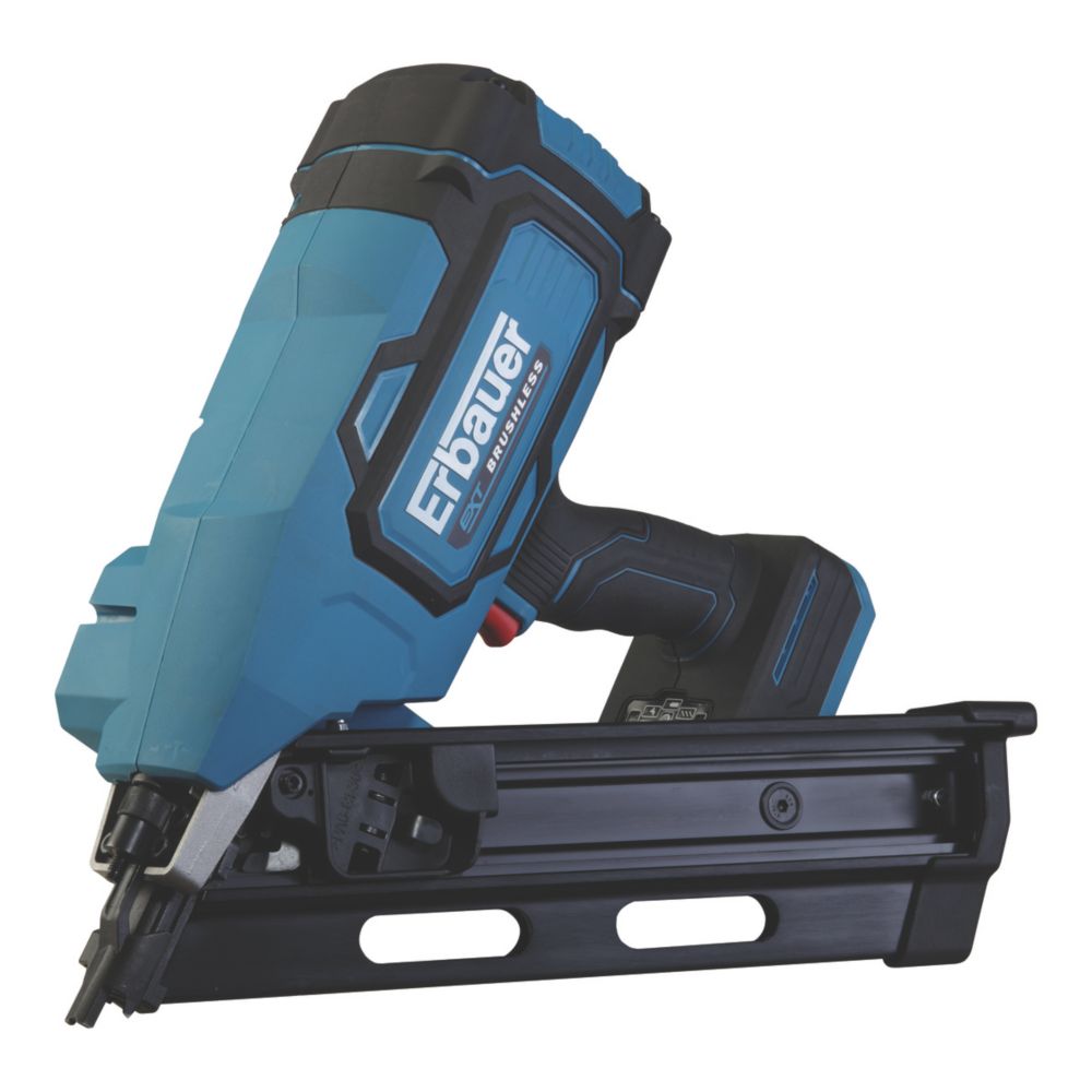 Erbauer 90mm 18V Li-Ion EXT Brushless First Fix Cordless Nail Gun ...