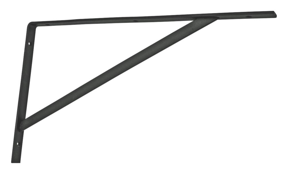 Heavy Duty Brackets Black 500mm x 300mm 2 Pack - Screwfix