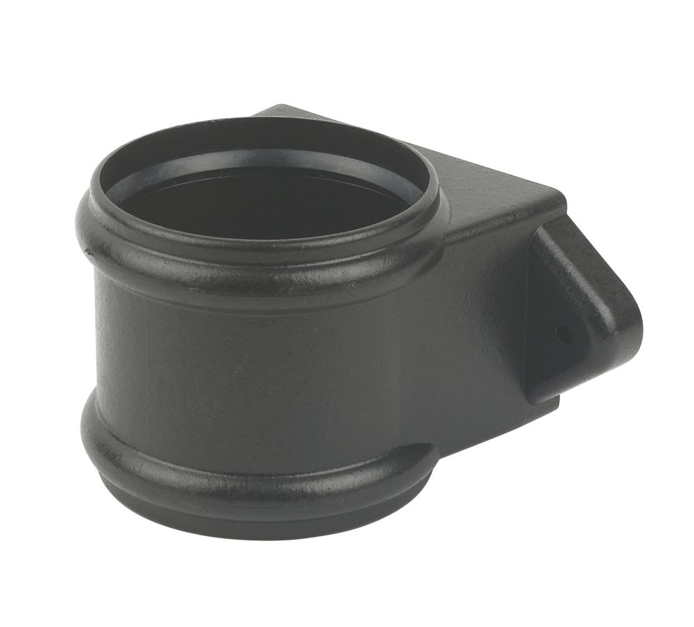 FloPlast Cast Iron Effect Push-Fit Double Socket Pipe Coupler Black ...