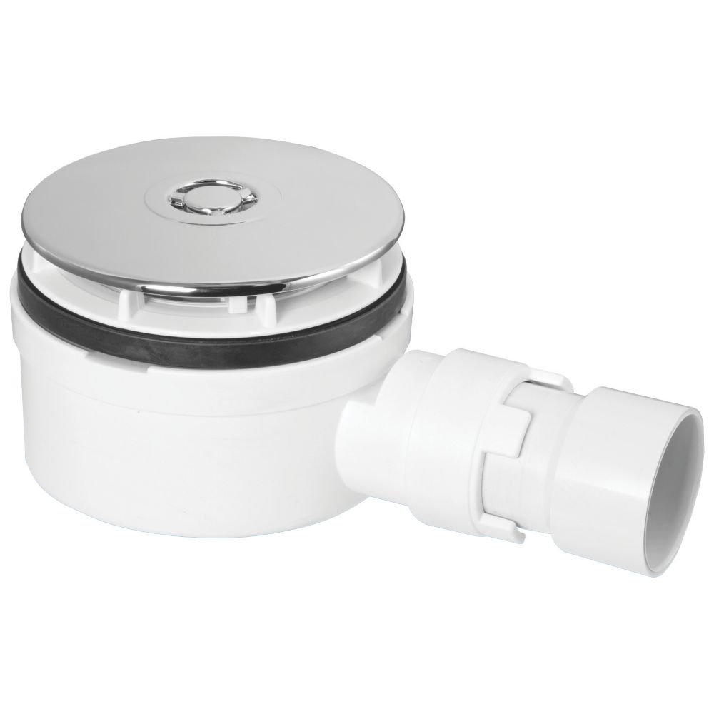 McAlpine Shower Trap with Non-Return Valve and 1 1/2" Outlet Chrome ...