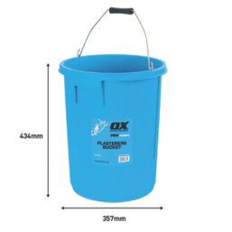 OX Plastic Plasterers Bucket Blue 25Ltr - Screwfix