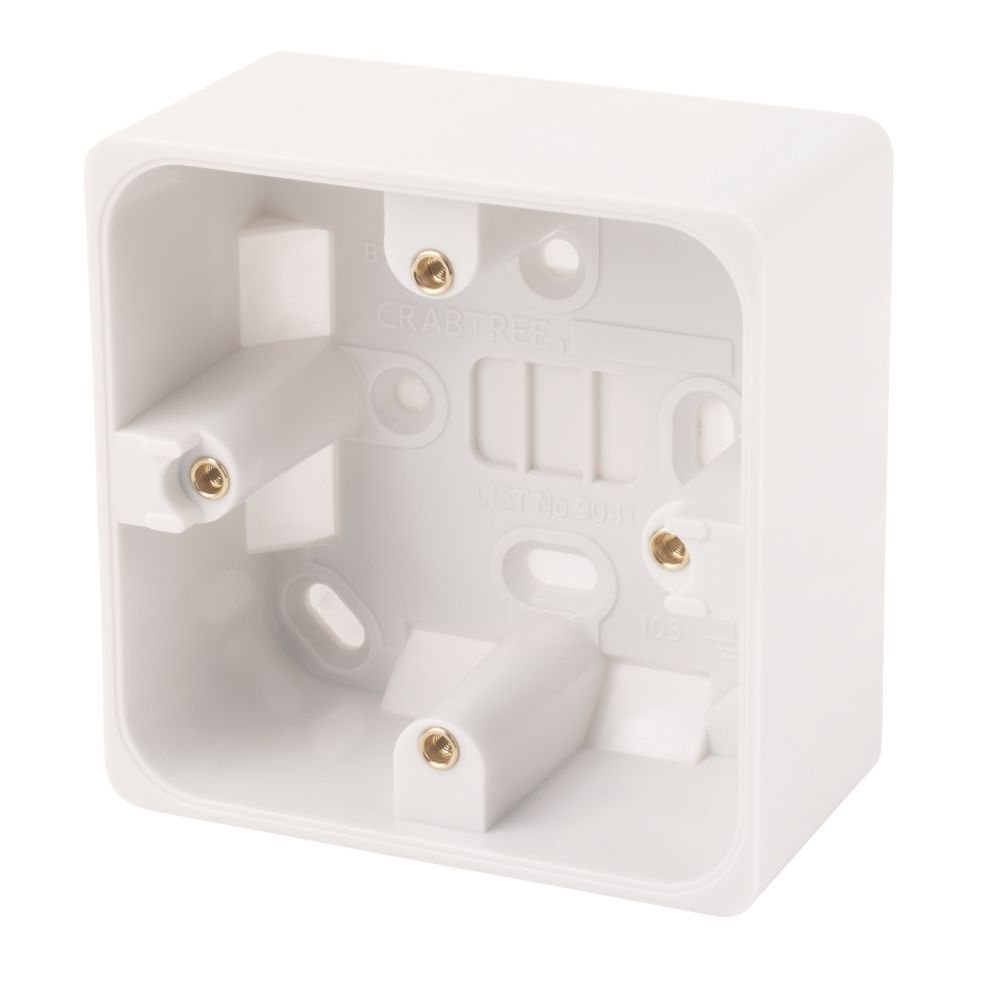 Crabtree Capital 1-Gang Surface Pattress Moulded Box 44mm | Back Boxes ...