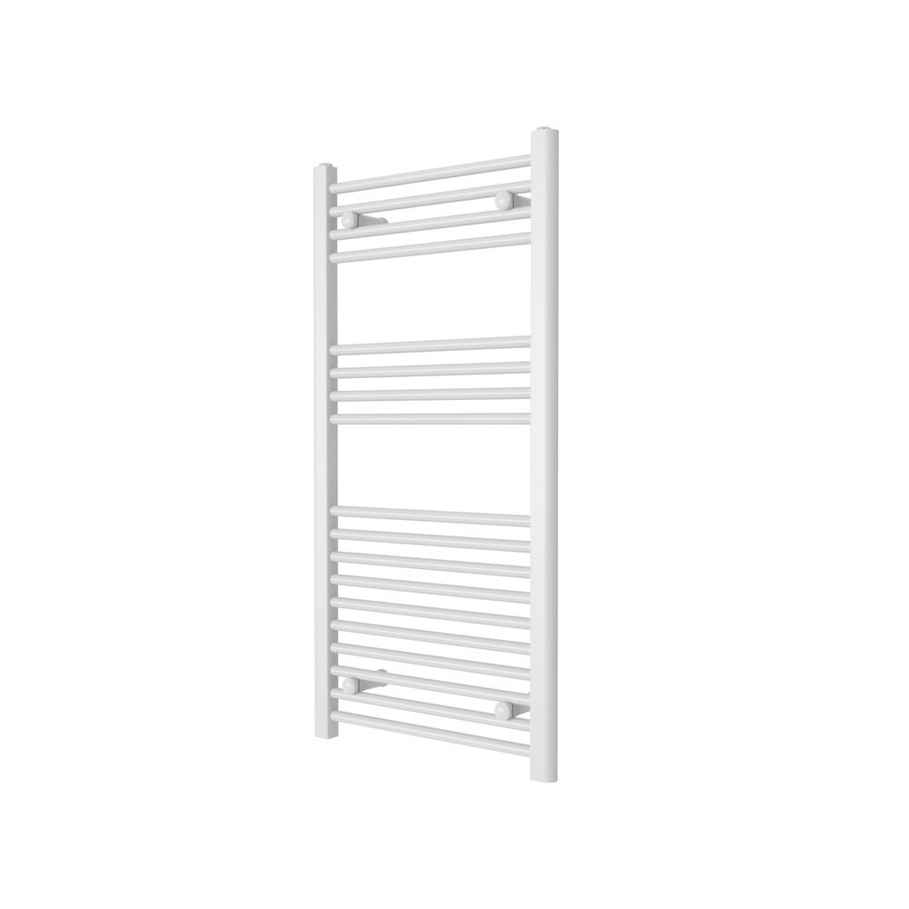 Flomasta 1000mm x 500mm 1522BTU White Flat Towel Radiator - Screwfix