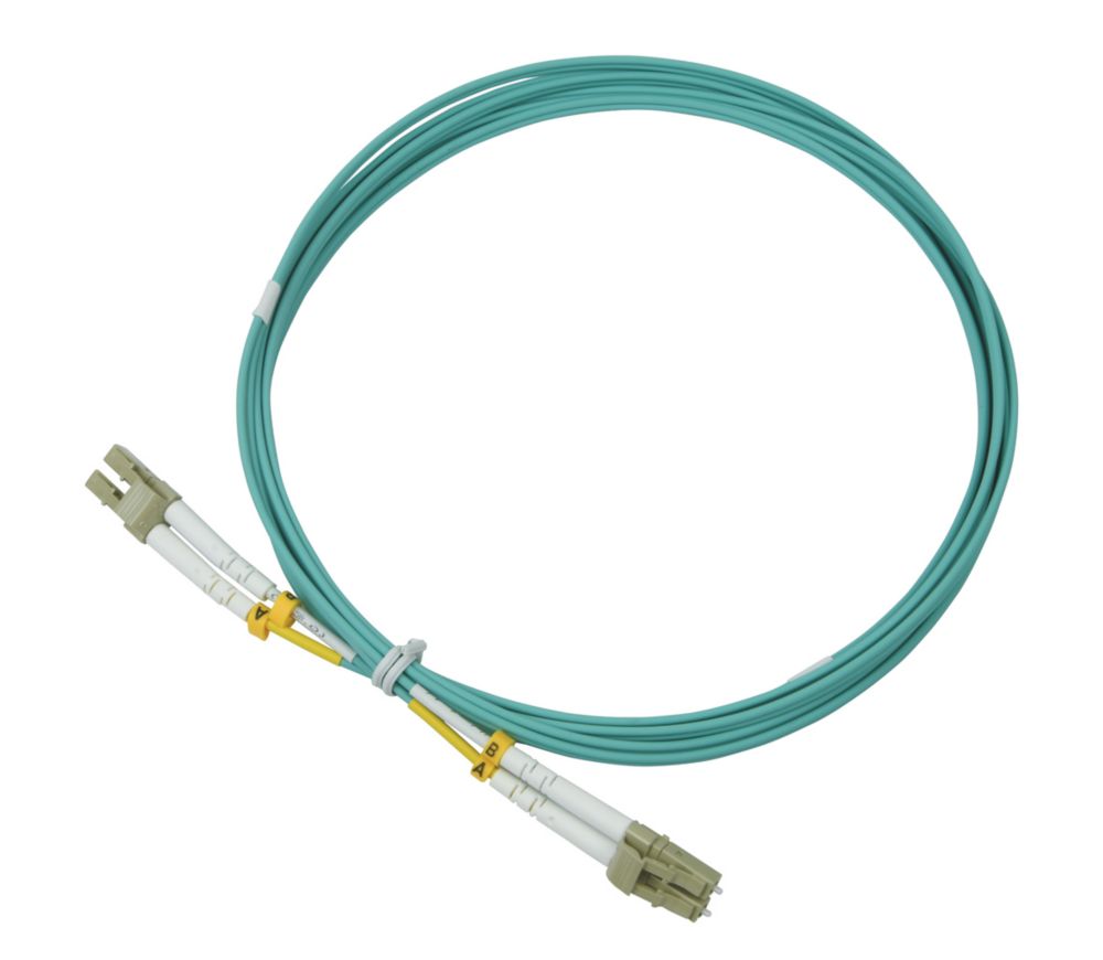 Labgear Duplex Multi Mode Green/Yellow LC- LC OM3 LSZH Fibre Optic ...