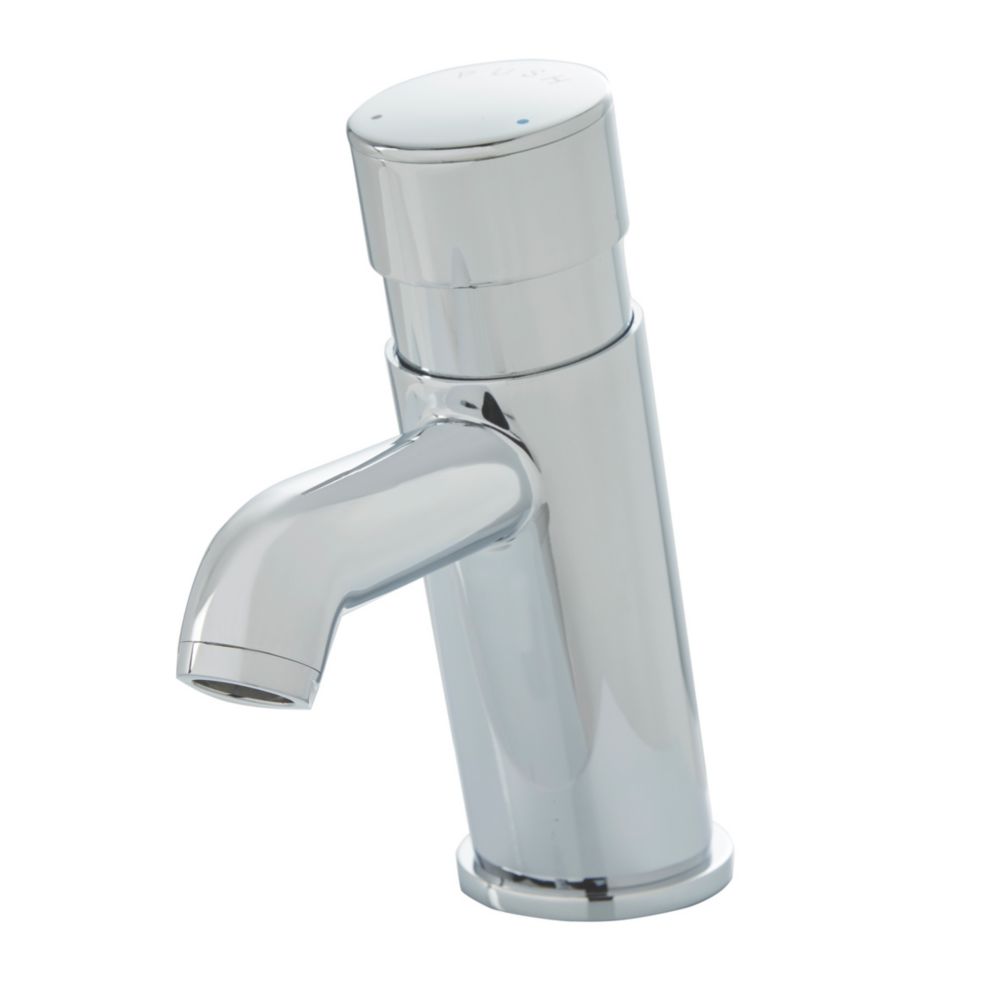 Highlife Bathrooms Skara Chrome 147mm Push Button Mono Basin Mixer Tap ...