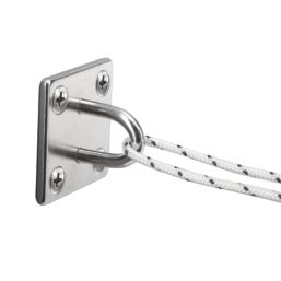 Essentials Stainless Steel Staple on Plates 50mm x 50mm 2 Pack - Screwfix